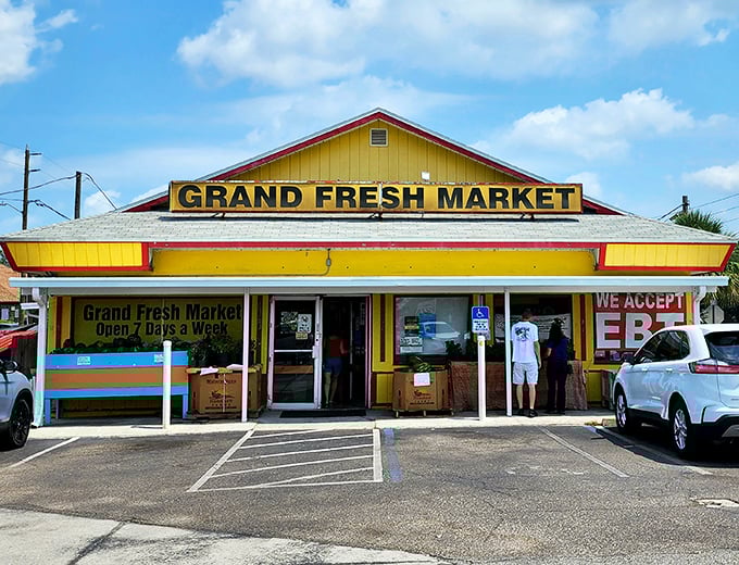 Grand Fresh Market's sunny exterior matches its name and attitude. Local markets offer fresh produce without the organic markup of trendy grocery chains.