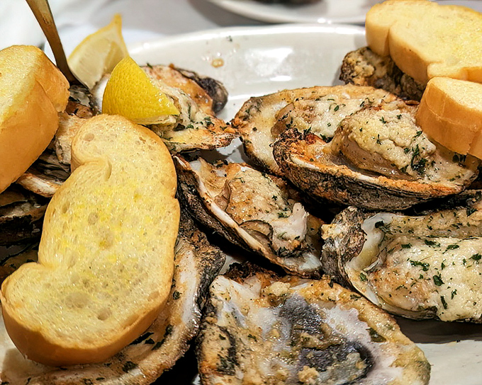These aren't just grilled oysters &ndash; they're little miracles from the Gulf. Buttery, garlicky treasures on the half-shell with perfect char marks.