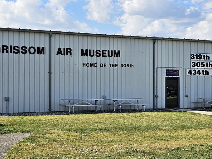 The museum's exterior proudly displays its military heritage, a humble building that houses extraordinary stories of courage, innovation, and American ingenuity.