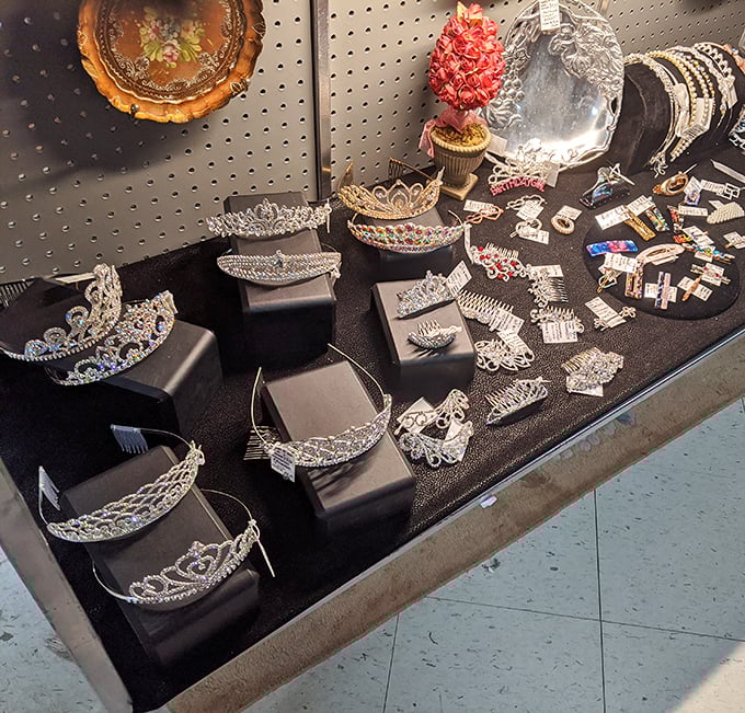 Tiaras and hair accessories fit for vintage prom queens and forgotten debutantes. Proof that before Instagram, people still found ways to feel special for a night.