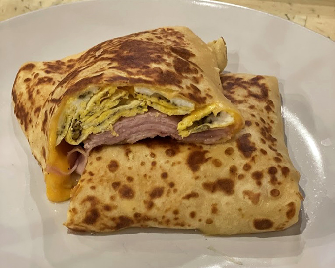 When ham and cheese find themselves wrapped in a perfectly cooked crepe, magic happens – and breakfast becomes an event worth celebrating.