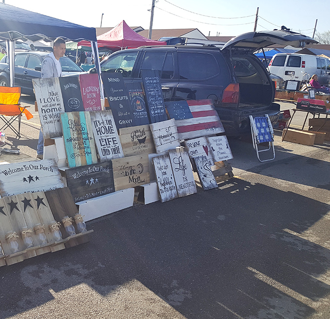 Words to live by. These rustic wooden signs offer farmhouse wisdom and kitchen philosophy—perfect for that empty wall space needing some personality.