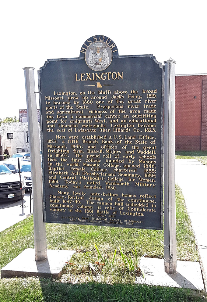 This historical marker doesn't just tell Lexington's story&mdash;it's the CliffsNotes version of how a river town became a living museum.
