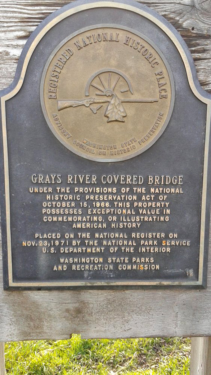 This isn't just any historical marker&mdash;it's official recognition of exceptional value. Placed on the National Register in 1971, this bridge earned its bronze credentials.