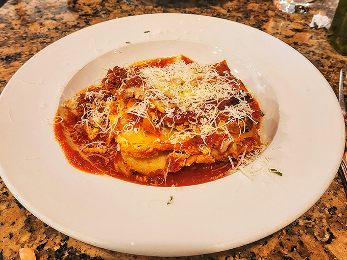 Layers of pasta, sauce, and cheese in perfect harmony&mdash;this lasagna doesn't just satisfy hunger, it soothes the soul.