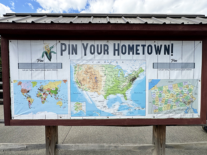 "Pin Your Hometown!" Where visitors mark their origins and discover they're part of a global community united by the universal language of fun.