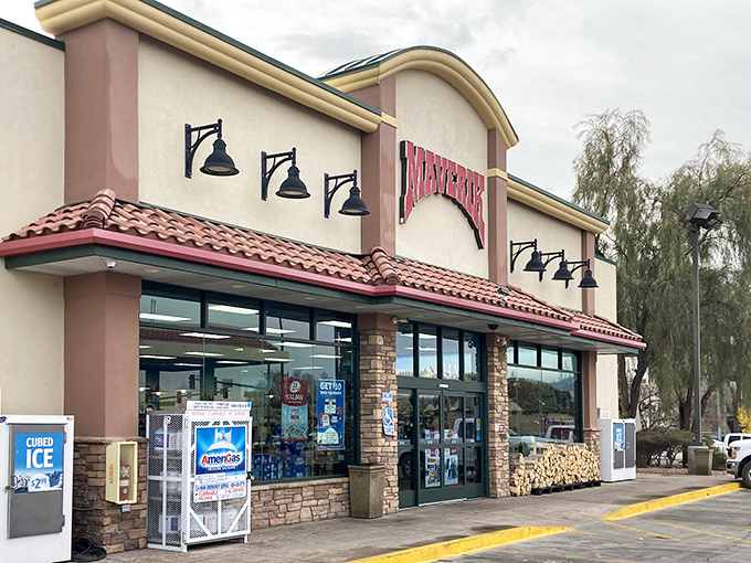 Maverik convenience store: where "adventure's first stop" means grabbing snacks before heading out to explore the surrounding natural wonders.