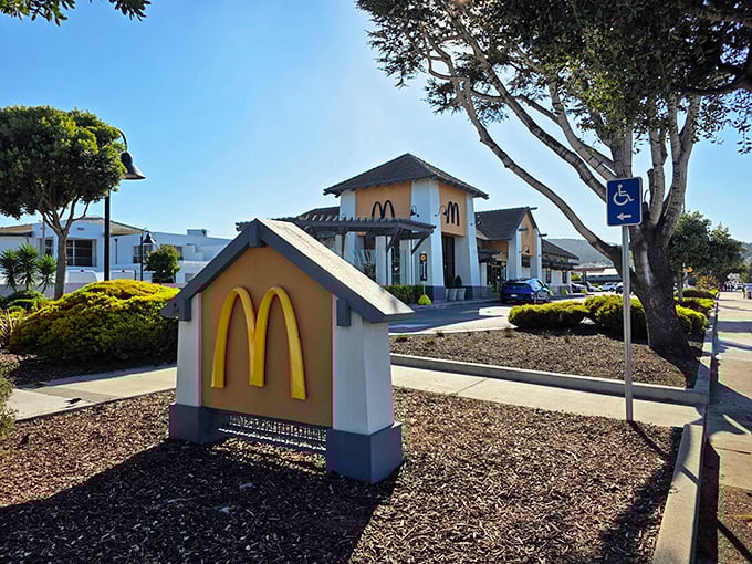 Yes, even McDonald's dresses up for Monterey, with architecture that says, "I'm still fast food, but I respect the neighborhood."