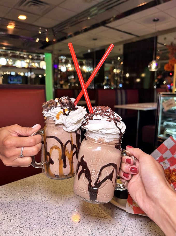 Milkshakes that aren't just drinks but full-fledged dessert experiences&mdash;complete with whipped cream mountains and chocolate syrup rivers.