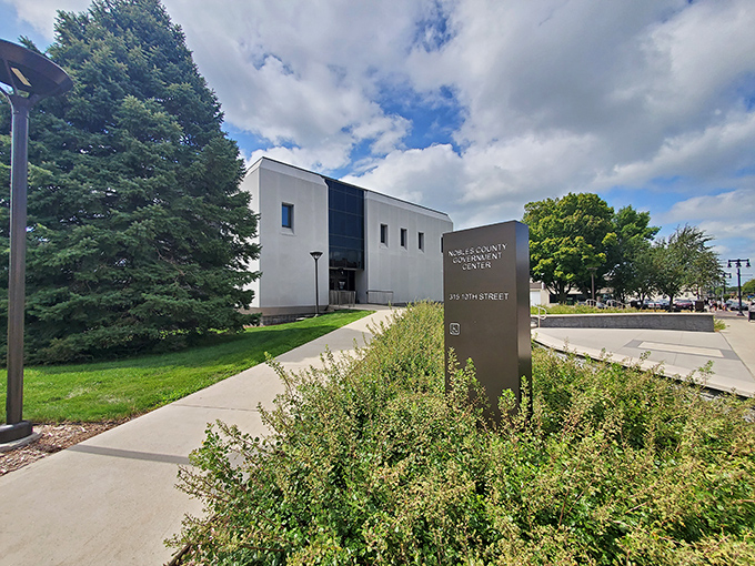 The Nobles County Government Center's modern design stands as a testament to Worthington's forward-thinking approach while honoring its prairie roots.