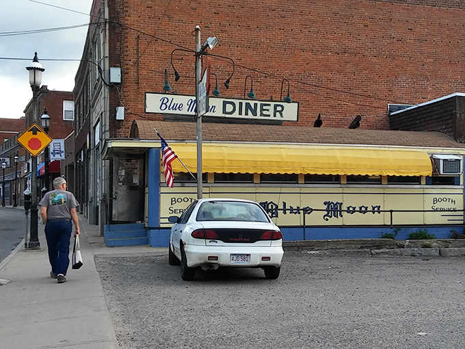 From the street, the Blue Moon looks exactly as a classic diner should&mdash;unpretentious, welcoming, and promising honest food at honest prices.