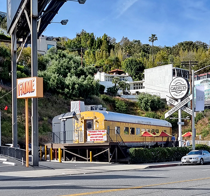 Nestled against the Hollywood Hills, this yellow beacon of culinary comfort has been stopping Sunset Boulevard traffic&mdash;and satisfying appetites&mdash;for generations.