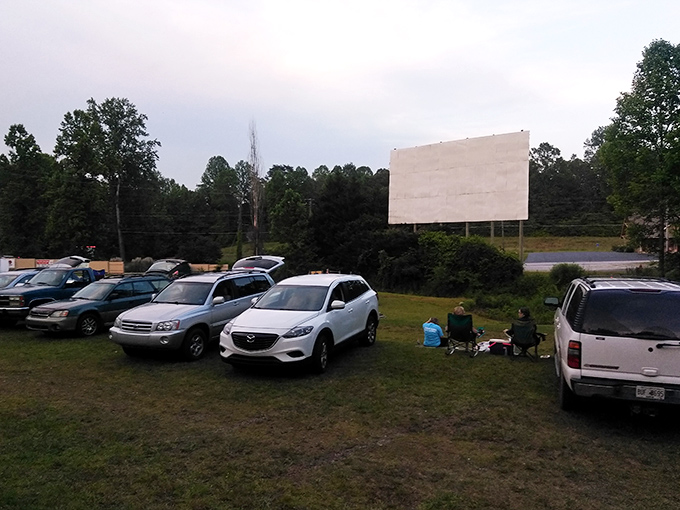 Lawn chairs and starlight create the perfect outdoor living room for first-run Hollywood blockbusters.