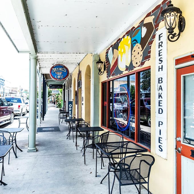 The front porch of flavor town. These outdoor tables have witnessed first dates, family reunions, and countless food comas in the making.