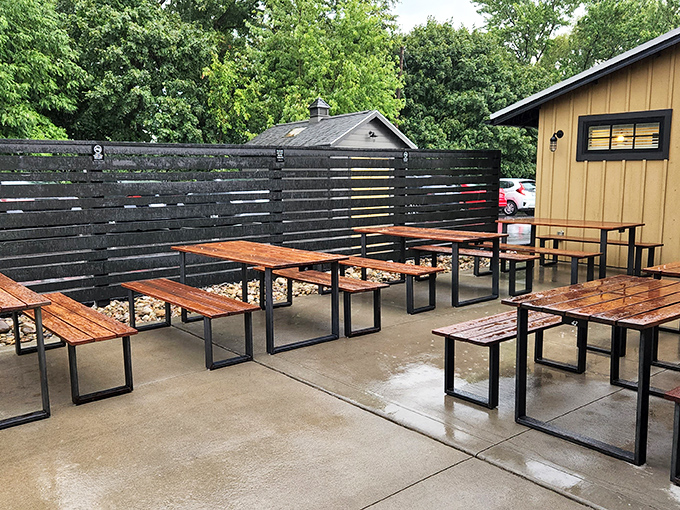The outdoor patio&mdash;where fresh air and fresh pizza create the kind of dining experience that makes summer evenings memorable.