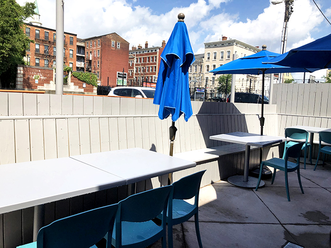 The outdoor patio&mdash;where Cincinnati's weather occasionally permits you to enjoy your pancakes with a side of vitamin D and people-watching.