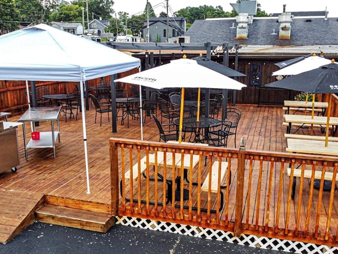 The outdoor deck &ndash; where summer evenings transform good steaks into great memories under Indiana's surprisingly beautiful night sky.