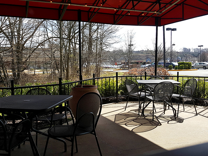 Outdoor seating that captures those perfect Delaware days when the temperature, like the food inside, hits the sweet spot of just right.