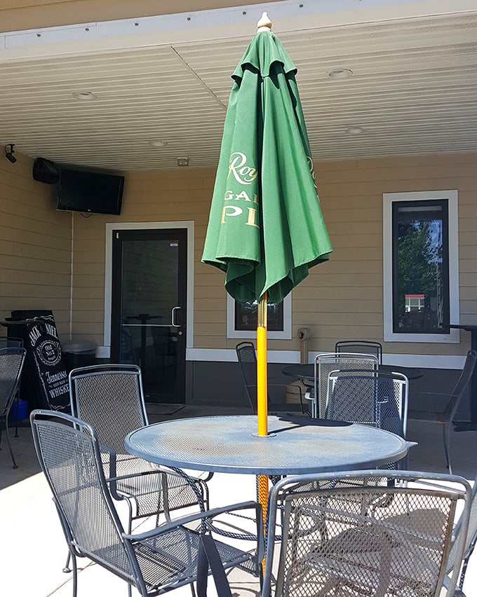 Outdoor seating for those precious Wisconsin summer days. When the weather cooperates, even the patty melt tastes better with fresh air.
