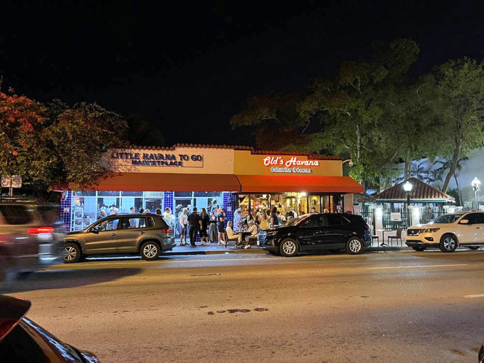 The outdoor patio, with its fountain and greenery, offers the perfect setting to debate which was better&mdash;the ropa vieja or those life-changing masitas.