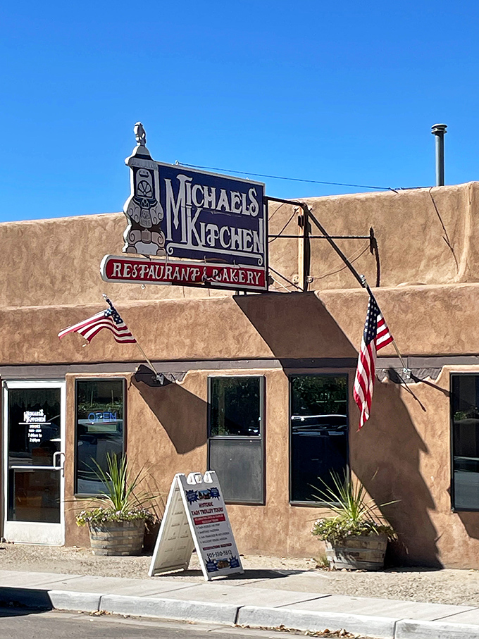 Under impossibly blue New Mexico skies, Michael's Kitchen's adobe fa&ccedil;ade promises the authentic Taos experience that keeps locals and tourists coming back.