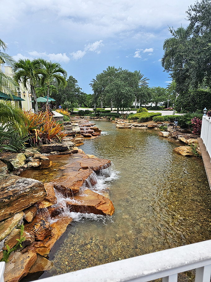 Nature's soundtrack included with every meal. This tranquil water feature creates the perfect ambiance for enjoying Florida's natural beauty while dining.