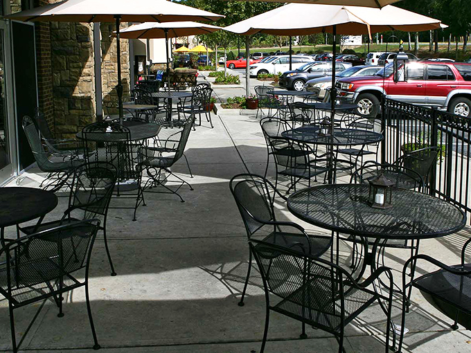 Outdoor seating for those Florida days when air conditioning feels like a crime against beautiful weather.