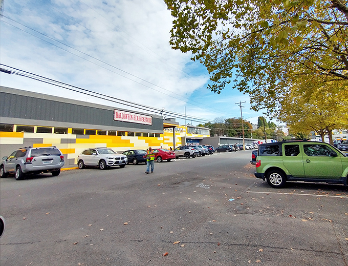 Even the parking lot tells a story—cars from all walks of life gathered together, their drivers united by the universal thrill of the hunt.