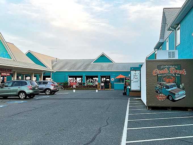 A mural and multiple entrances hint at the sprawling seafood complex&mdash;where Maryland's maritime bounty awaits in all its Old Bay-dusted glory.