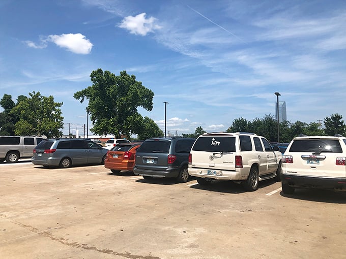 Even the parking lot tells a story&mdash;filled with vehicles ready to transport newfound treasures home. Every car represents someone's successful hunting expedition.