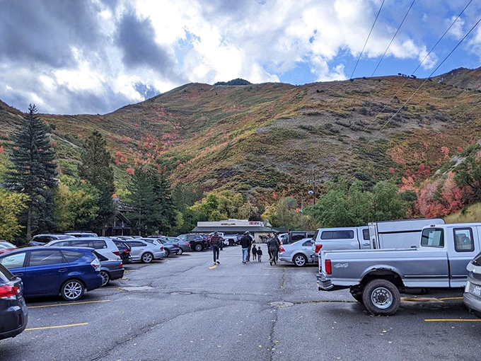 Even the parking lot has character &ndash; motorcycles, minivans, and mountain bikes living in harmony.