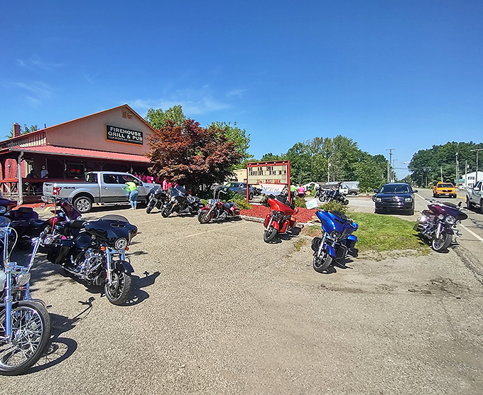 When motorcycles outnumber cars in the parking lot, you know you've found a place that's passed the local authenticity test with flying colors.