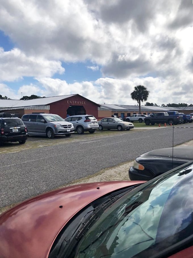 The packed parking lot tells the real story&mdash;locals know this is where weekend adventures begin. Follow the cars to find the bargains.