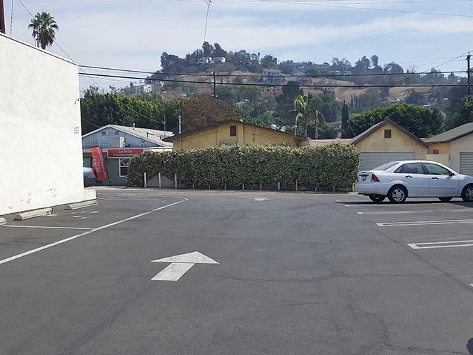 Even the parking lot has that quintessential LA vibe. Palm trees and hills frame your exit as you leave with treasures in tow.
