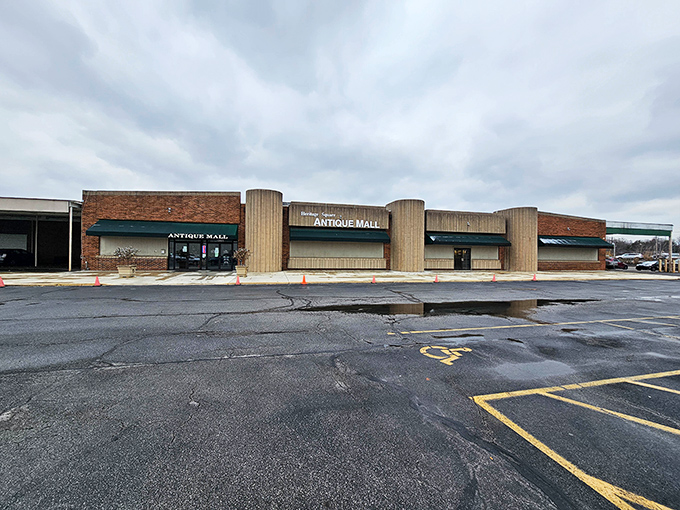 The parking lot might not look magical, but it's where thousands of treasure hunters begin their quests. X marks the spot for antiquing adventure.