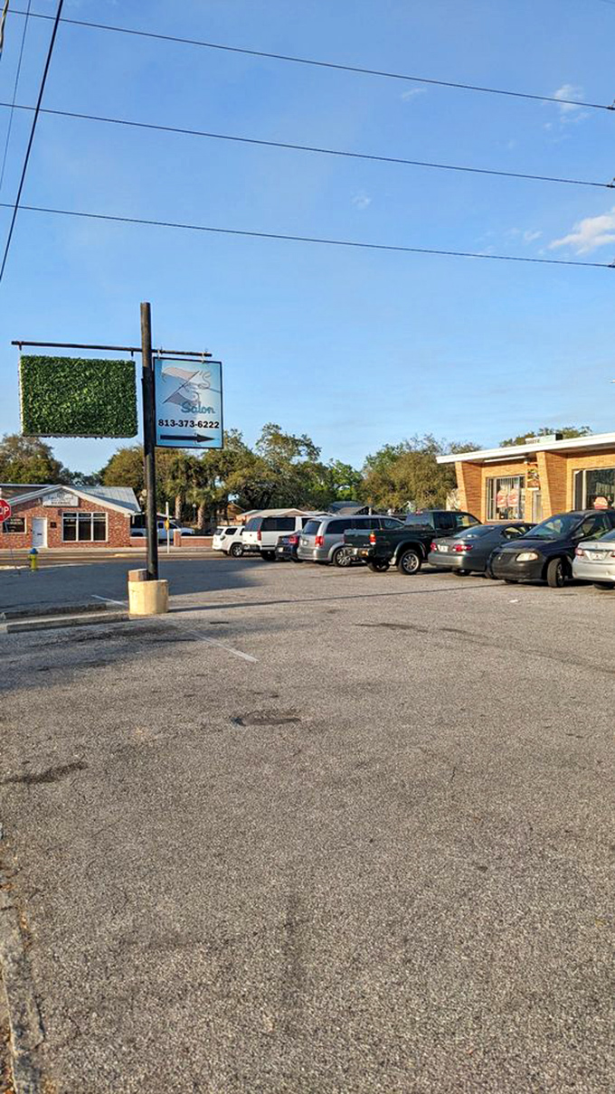 The packed parking lot tells the story—locals know this isn't just another burger joint, it's a Tampa institution worth circling the block for.