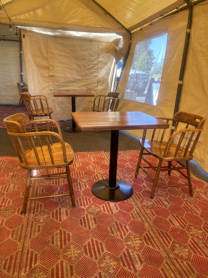 Outdoor seating for those who prefer their breakfast with a side of fresh air. These pandemic-era adaptations have become welcome permanent fixtures.