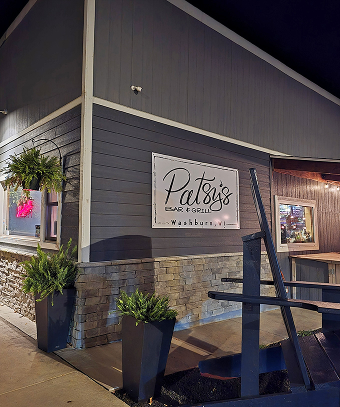 Patsy's Bar & Grill lights up Washburn evenings with the kind of welcoming glow that promises good food, good drinks, and even better stories.