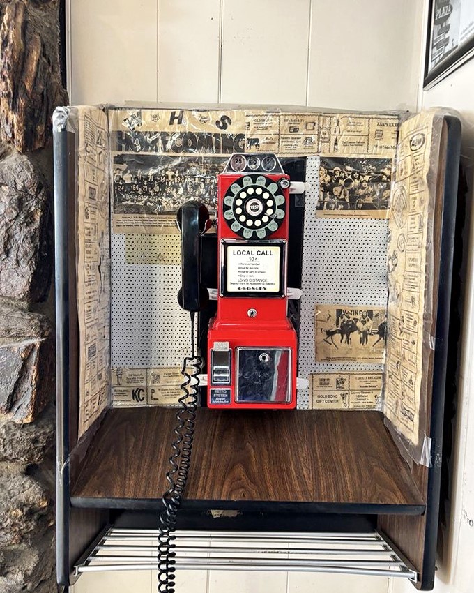 The vintage payphone booth &ndash; where Superman would change if he needed to save the day after enjoying a slice of Goldies' apple pie.