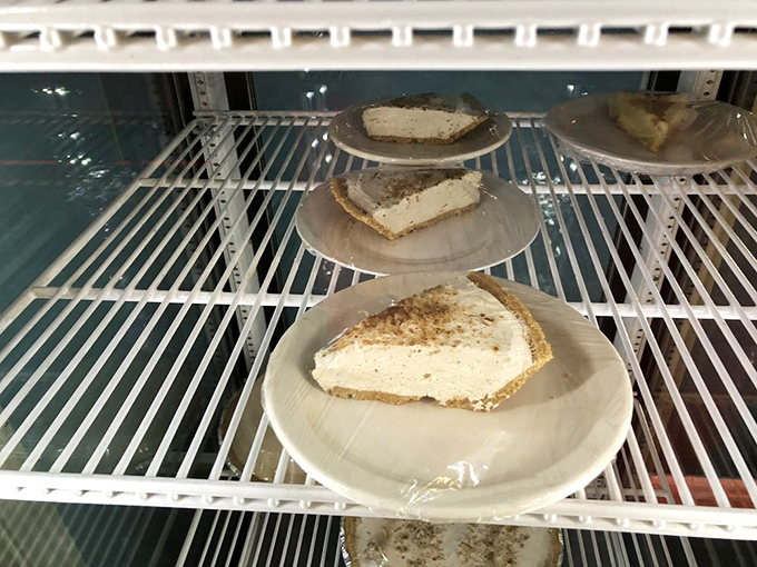 Pecan cream pie that whispers sweet Southern nothings to your taste buds &ndash; the kind of dessert that makes you seriously consider ordering a second slice.