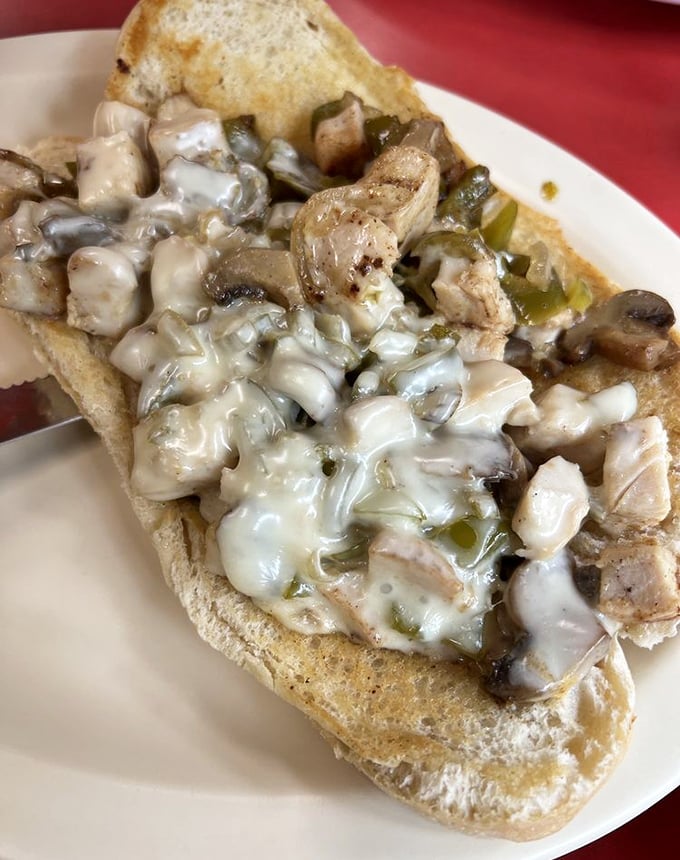 The open-faced sandwich that launched a thousand naps&mdash;tender chicken and mushrooms swimming in creamy, savory bliss.