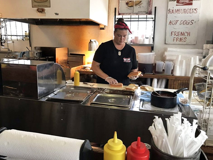 Where the magic happens&mdash;watching skilled hands prepare food that's remained consistently delicious through changing times and trends.