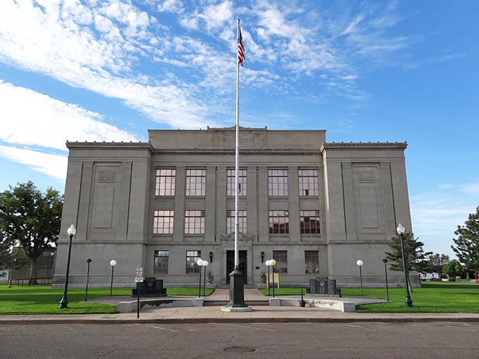 The courthouse anchors downtown with dignified architecture that commands respect without demanding your entire paycheck.