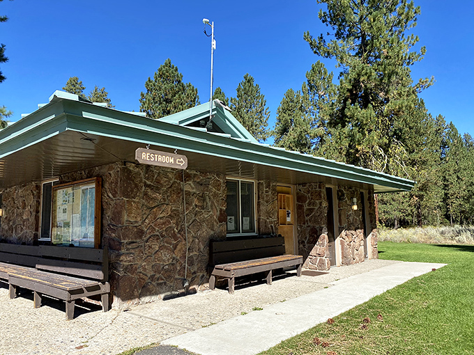 The facilities that prove even restrooms can have curb appeal. Stone construction that would make the Three Little Pigs jealous.