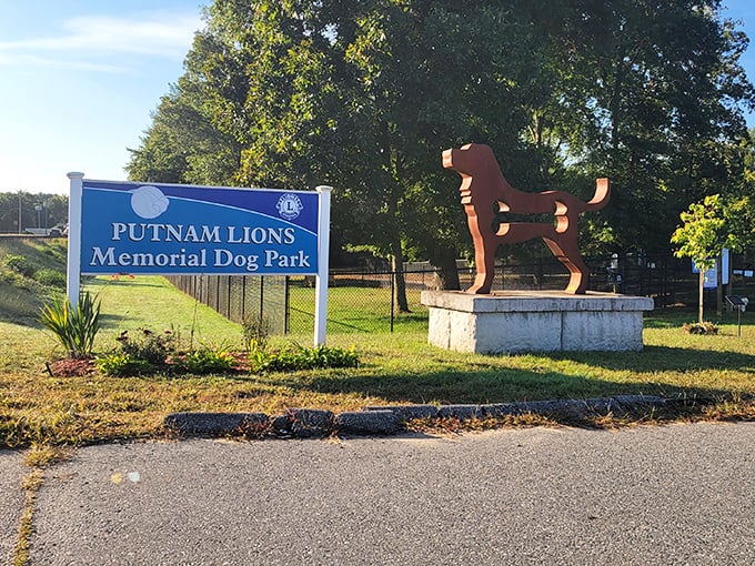 Putnam Lions Memorial Dog Park where four-legged residents enjoy amenities their owners can actually afford.