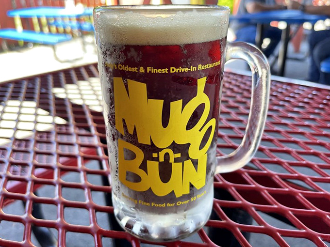 Root beer in a frosted mug &ndash; because some traditions are too perfect to mess with.