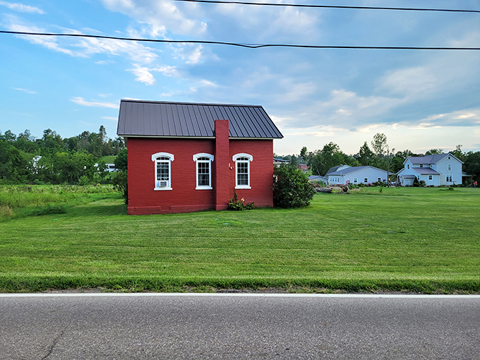 This little red building with its perfect proportions could be straight out of a storybook, yet it's just another Tuesday in Amish Country.