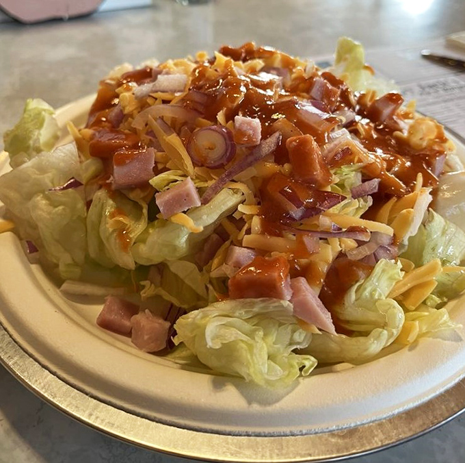 A salad that doesn't pretend to be something it's not&mdash;honest ingredients having a casual get-together on a plate.