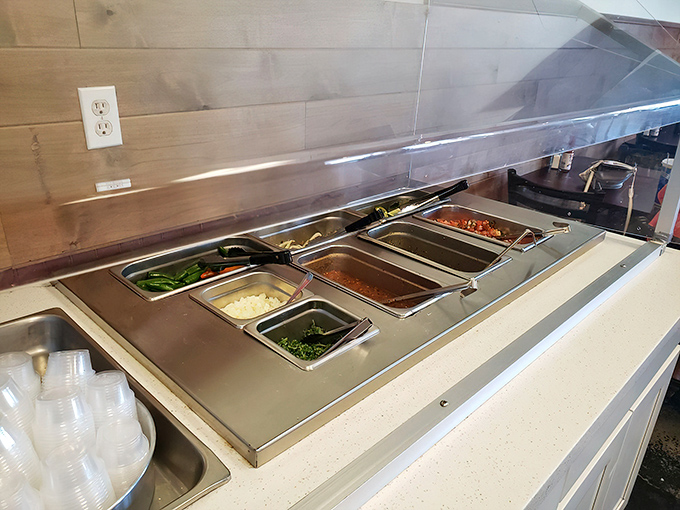 Fresh toppings await their moment of glory&mdash;the supporting actors that help the seafood stars shine in every bite.