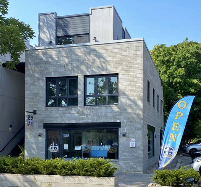 Modern architecture meets artistic soul in a building that perfectly captures Saugatuck's creative spirit.